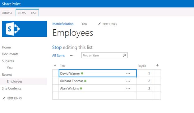 Create A List With Add Edit And Delete List Items In Sharepoint 2013